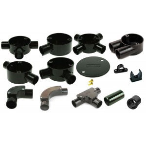 Black PVC Conduit & Accessories