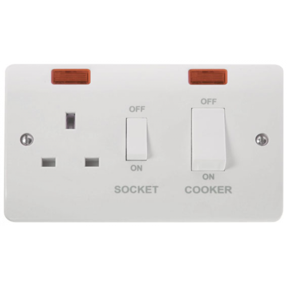 Click CMA505 Cooker Control Unit & Socket + Neon 45A